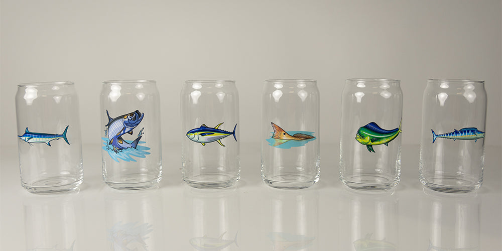 Red Drum (RedFish, Spot Tail Bass) 16oz Can Glass – Wild Wix LLC